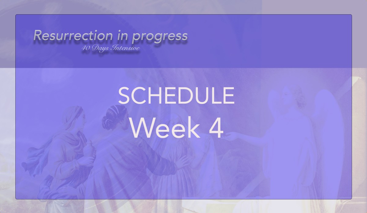40 Days Intensive Schedule – week 4 – Iwihub.com