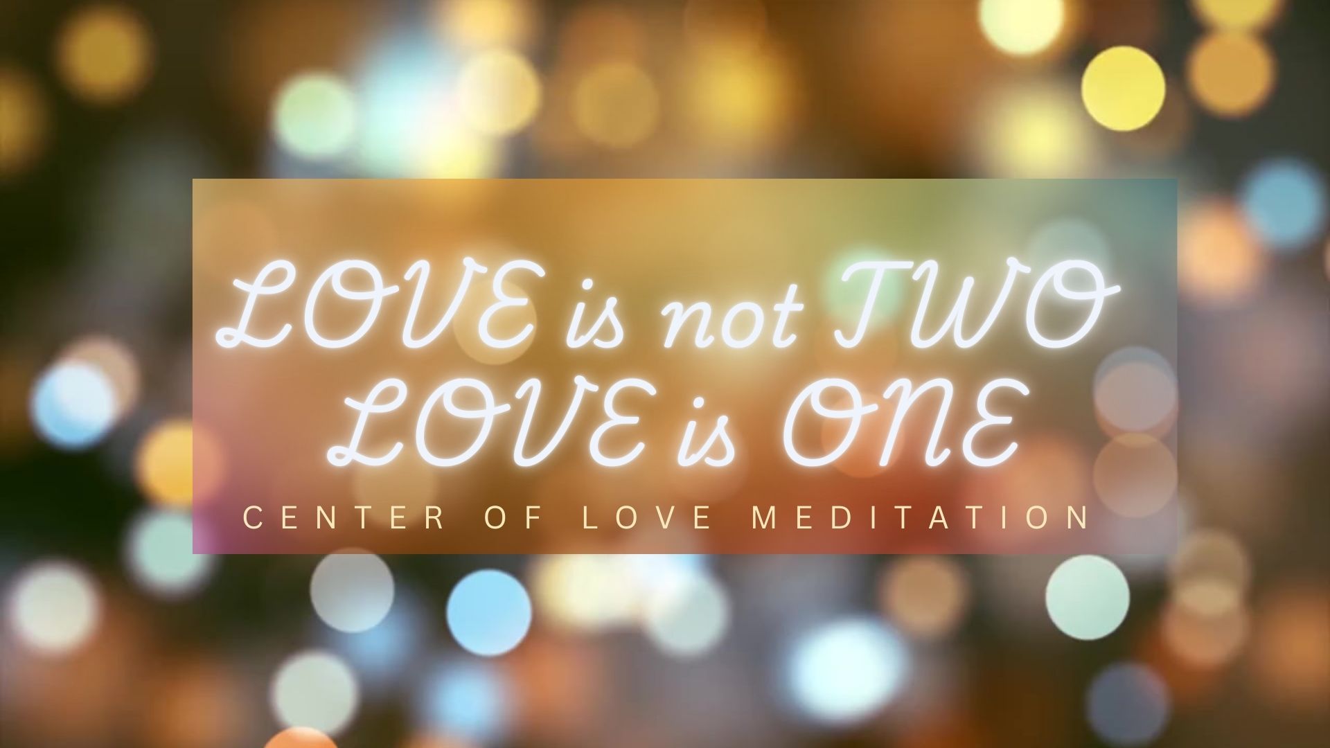 LOVE is ONE – schedule week 48 – Inner Work Inspiration Hub